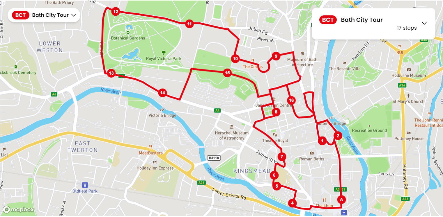 Tootbus Bath Discovery Hop-on, Hop-Off Tour