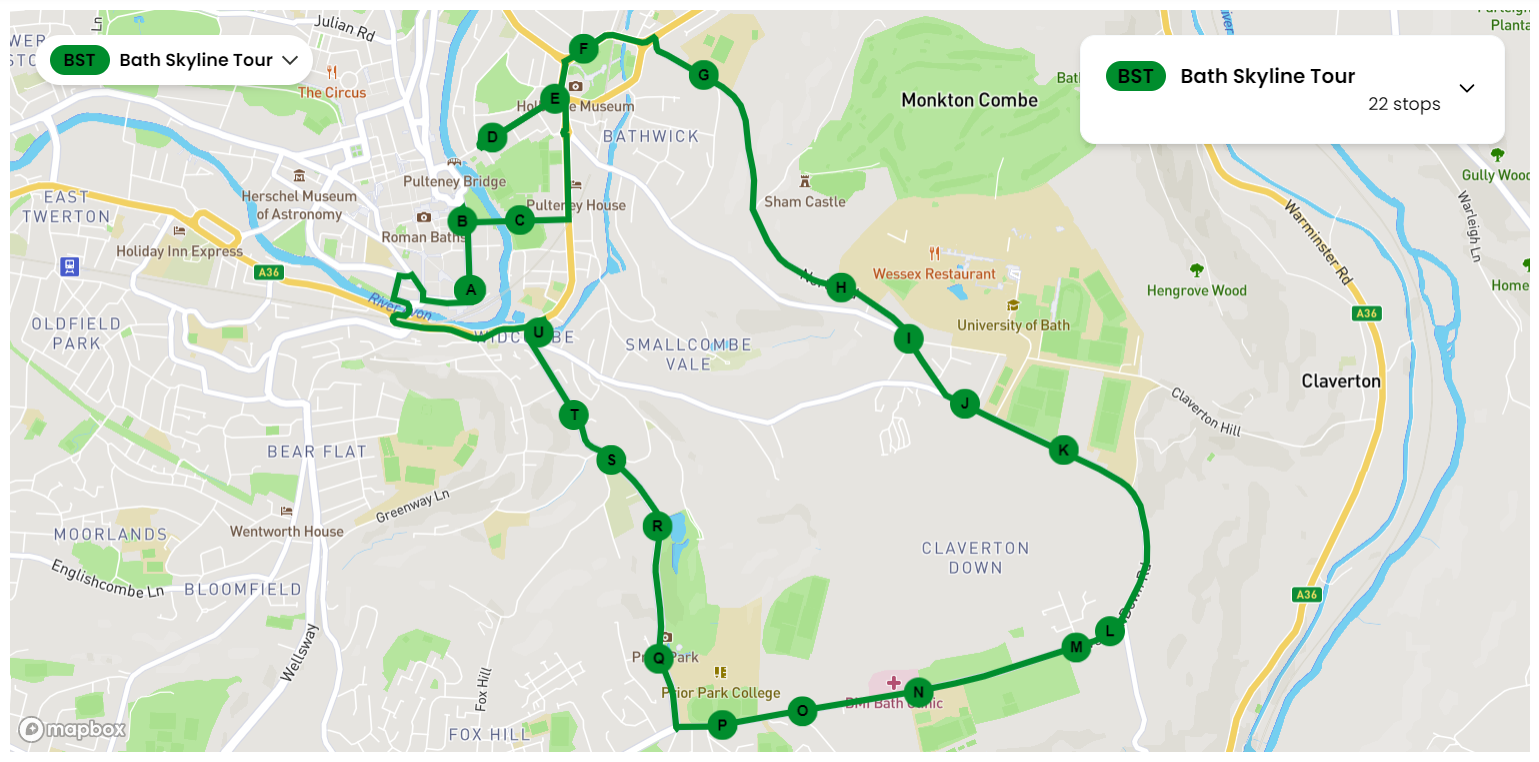 Tootbus Bath Discovery Hop-on, Hop-Off Tour