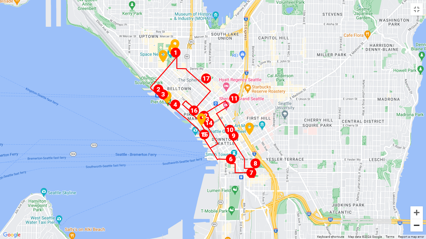 City Sightseeing Seattle Hop-On, Hop-Off + Ballard Locks Cruise Ticket