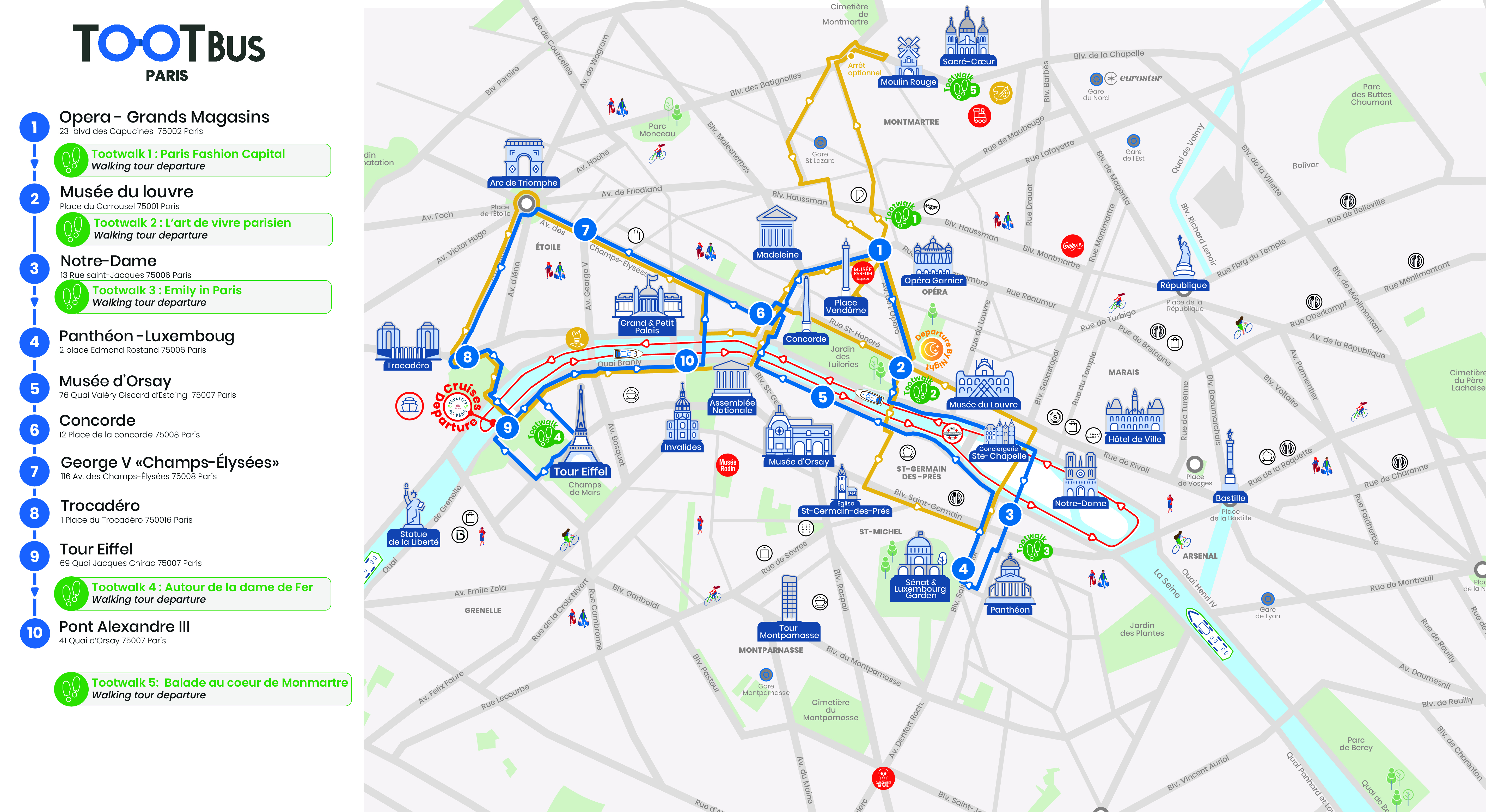 Tootbus Open-Top Bus Tour - Paris
