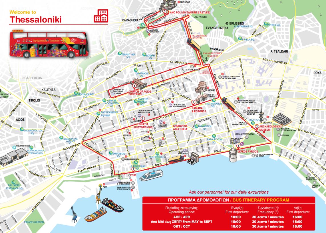 City Sightseeing Thessaloniki Hop-On Hop-Off Bus & Philippi Kavala Day Trip